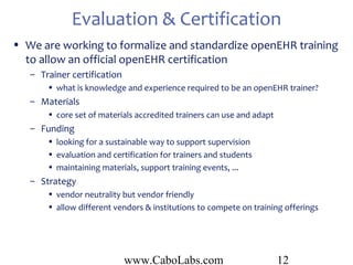openEHR training in Latin America - Pablo Pazos #MedInfo2015 | PPT