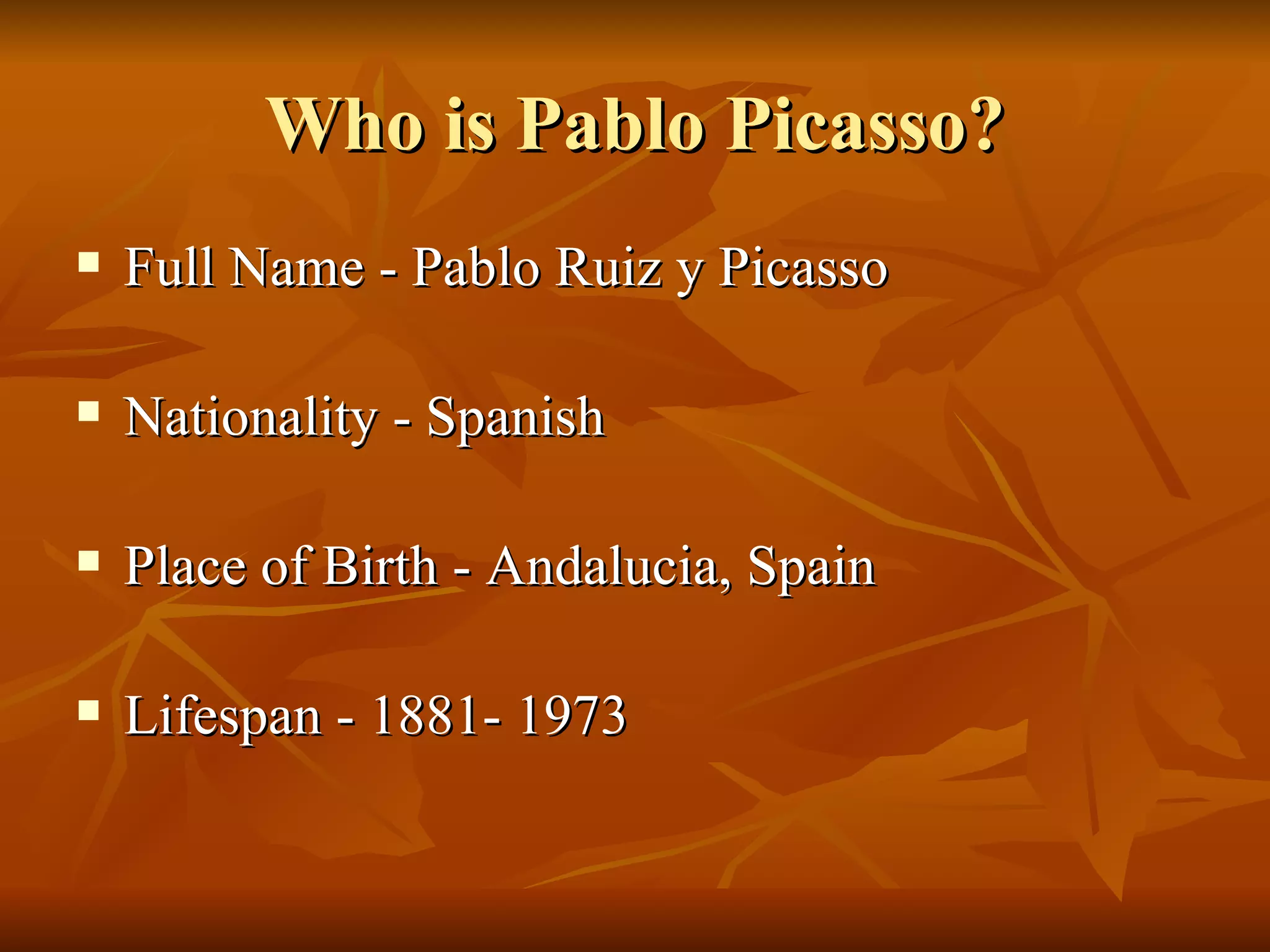 Pablo picasso | PPT | Painting | Arts and Crafts