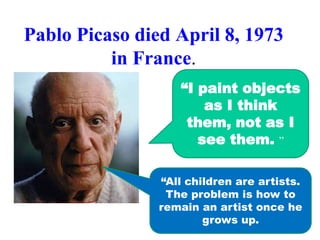 Pablo Picasso for kids | PPT