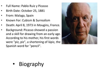 Pablo Picasso scavenger hunt | PPTX