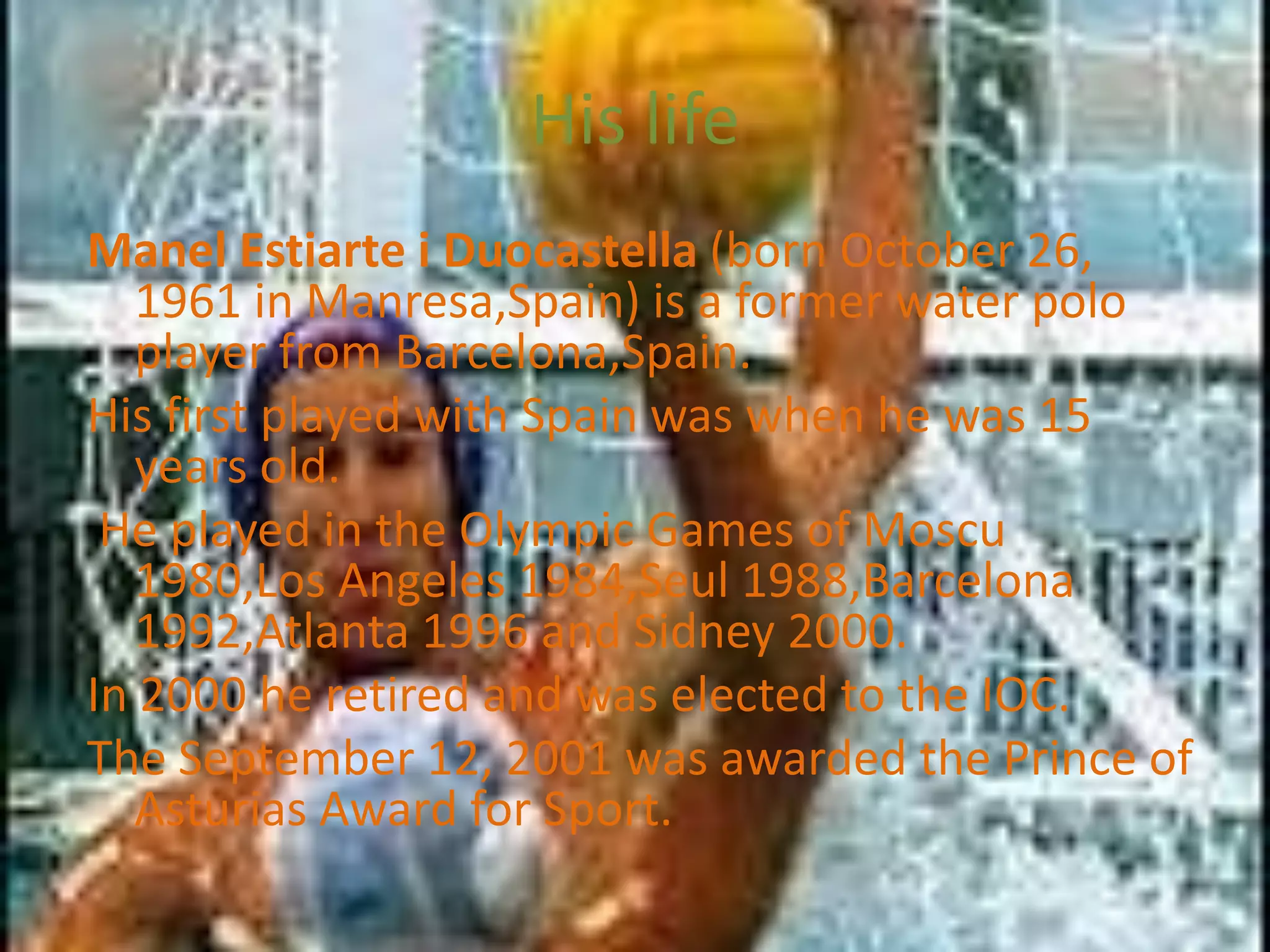 Waterpolo Manuel Estiarte | PPTX