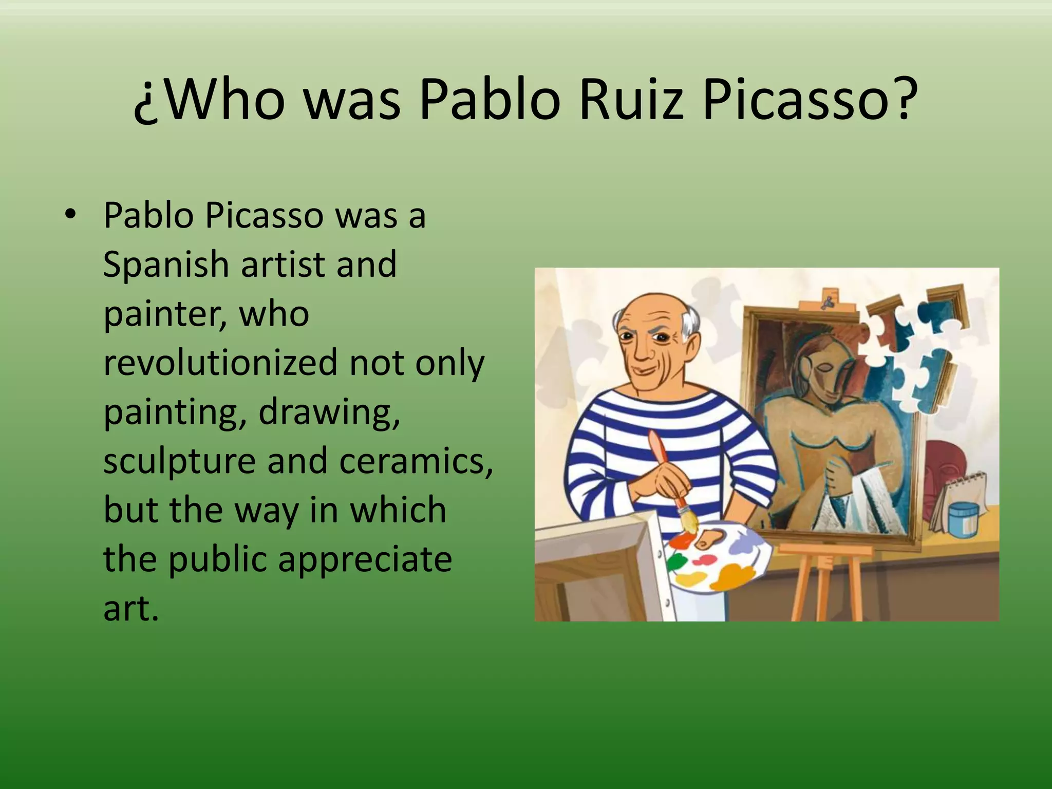 Pablo Ruiz Picasso - Power Point - English (First level of Primary) | PPTX