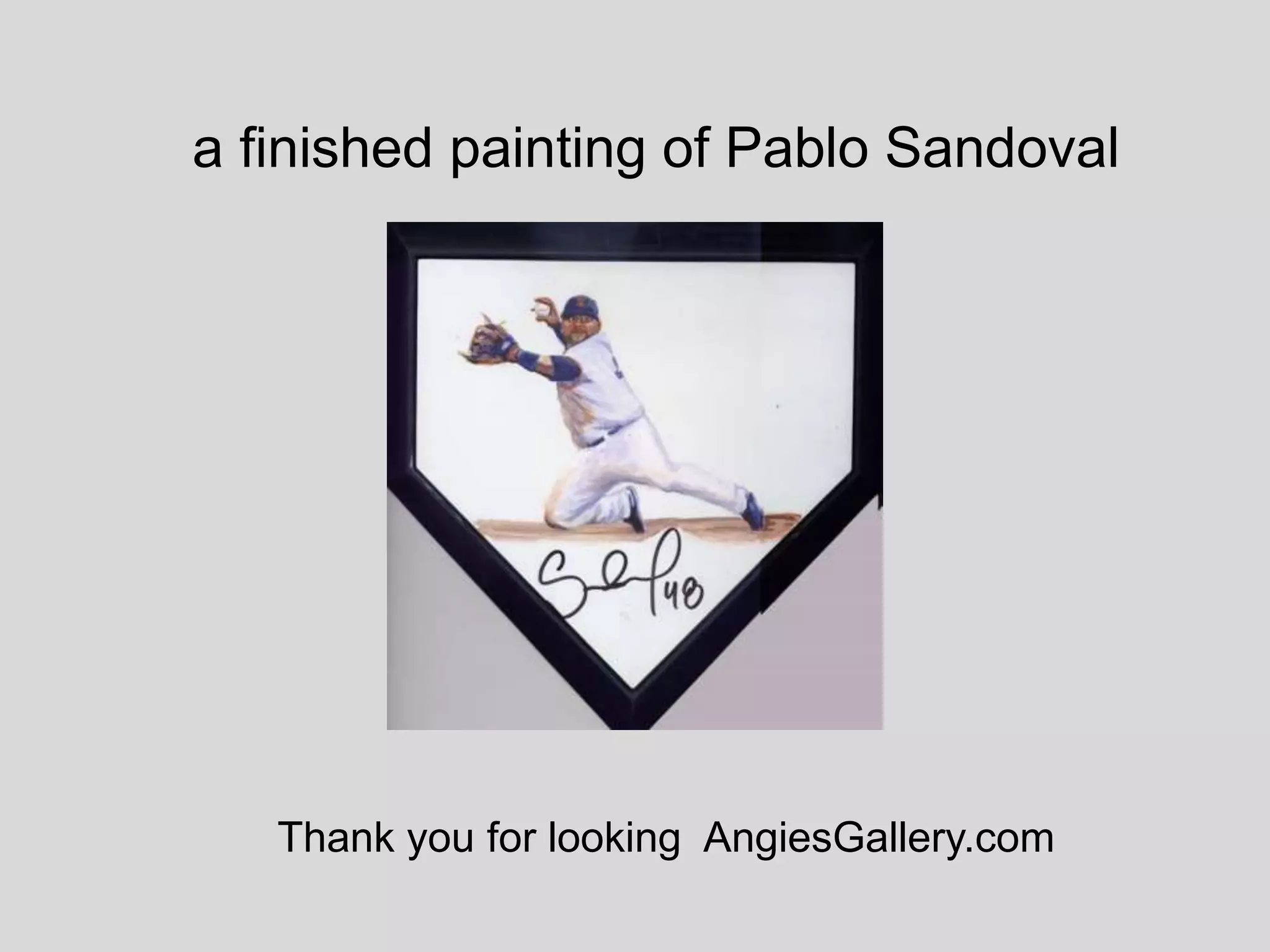Pablo Sandoval hand painted mini-homeplate by Angie Villegas | PPTX