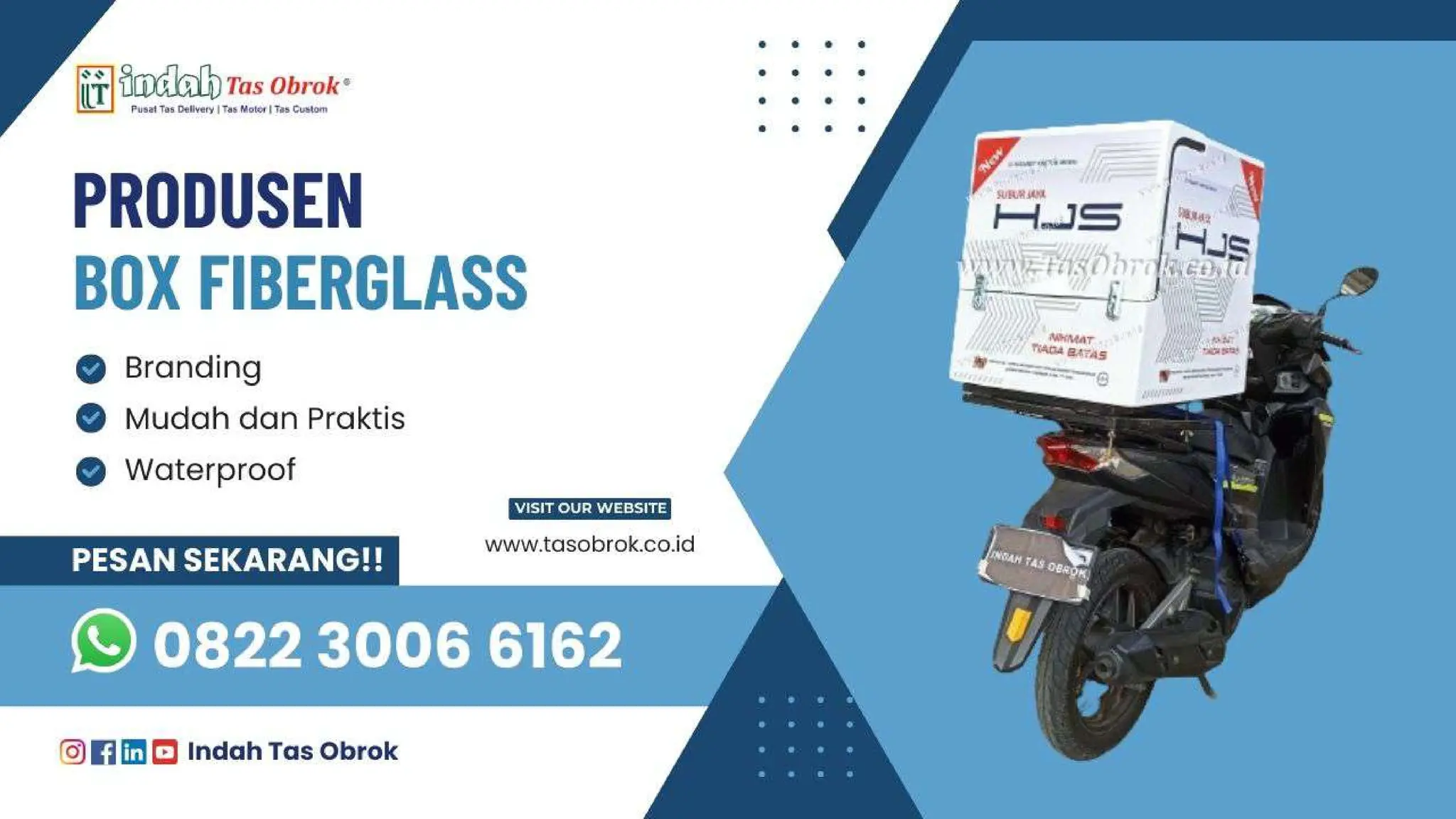 TELP/WA : 0822.3006.6162, Pabrik Fiberglass Pizza Delivery Box, Pabrik ...