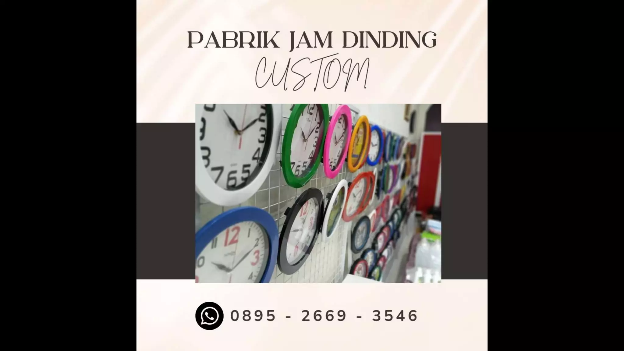 0895 - 2669 - 3546, Produksi Pabrik Jam Dinding Custom | PPT