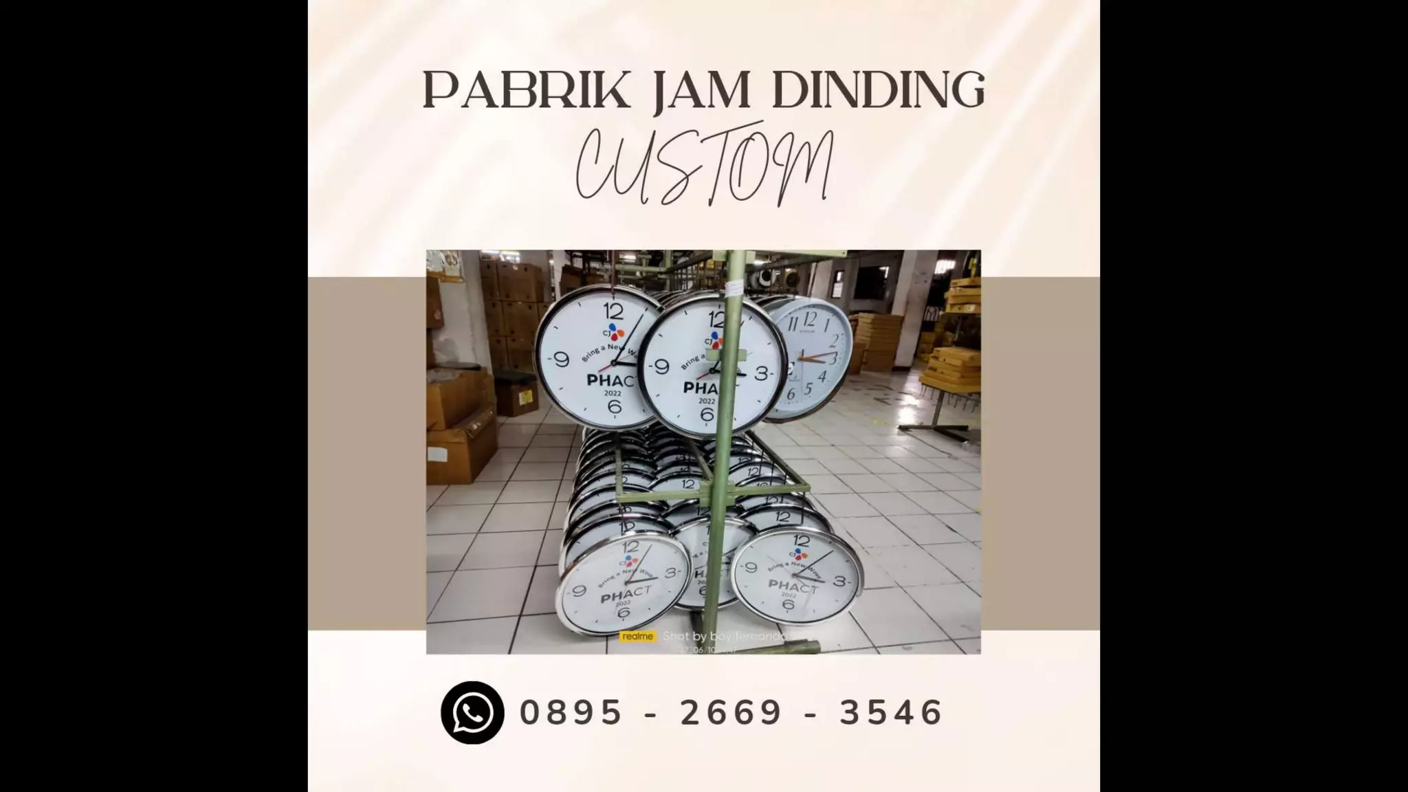 0895 - 2669 - 3546, Desain Jam Dinding Custom | PPTX