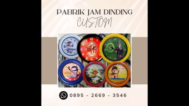 0895 - 2669 - 3546, Desain Jam Dinding Custom | PPTX