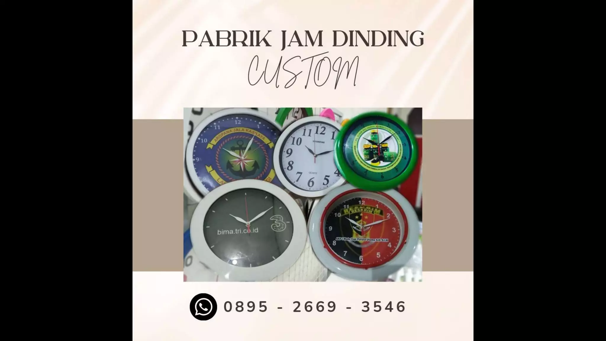 0895 - 2669 - 3546, Harga Jam Dinding Custom Satuan | PPTX