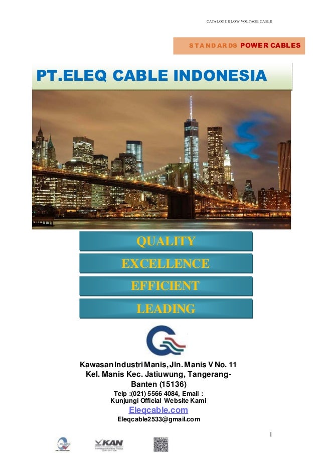 Pabrik kabel indonesia katalog low voltage eleqcable com | PDF