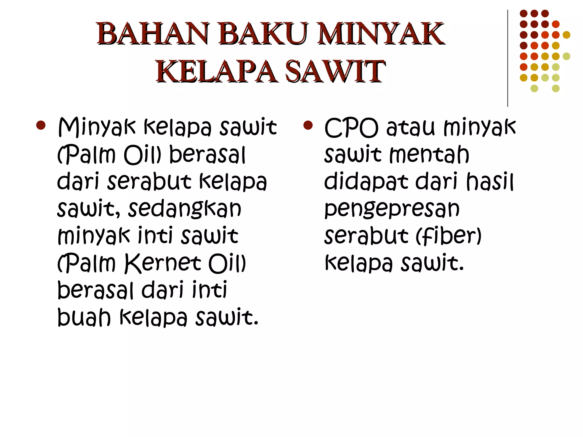 Pabrik minyak kelapa sawit | PPT