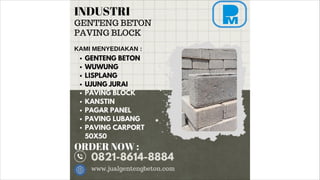 Pabrik paving block warna hitam Malang | PPT