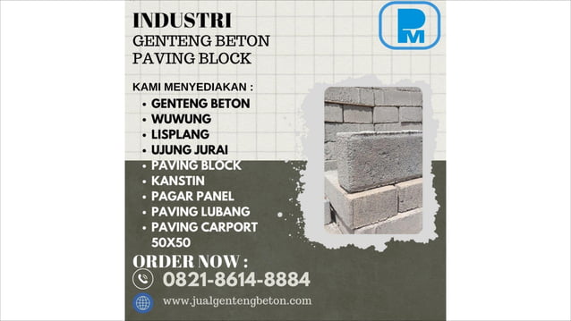 Pabrik paving block warna hitam Malang | PPT
