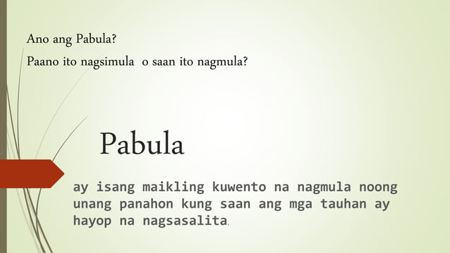 Pabula | PPT