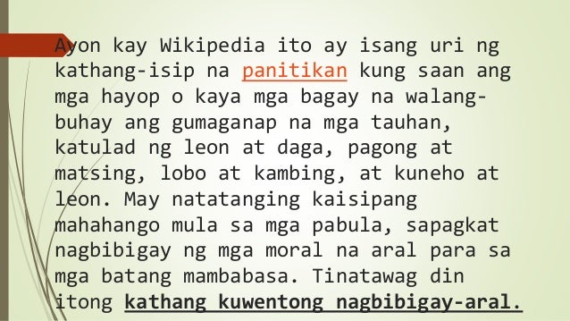 Mga Pabula