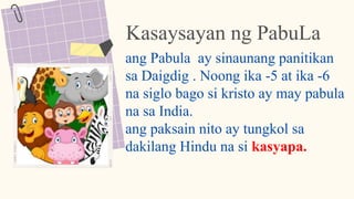 Elemento ng Pabula at Pabula mula Korea. | PPTX