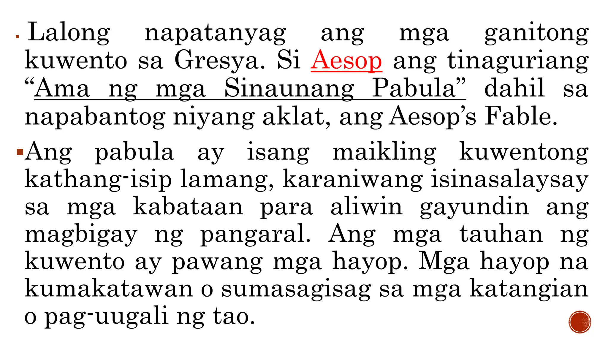 PABULA - GRADE 9.pptx magagamit ng mga mag-aarl | PPTX