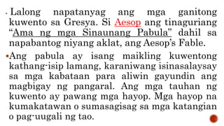 PABULA - GRADE 9.pptx magagamit ng mga mag-aarl | PPTX