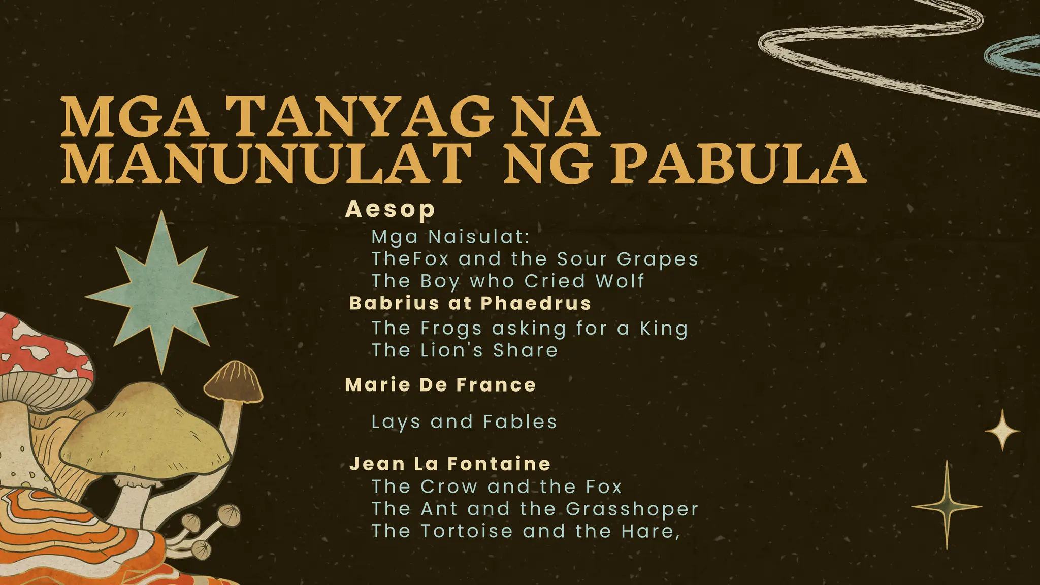 Pabula, Mga Elemento , History , Mga Halimbawa | PDF