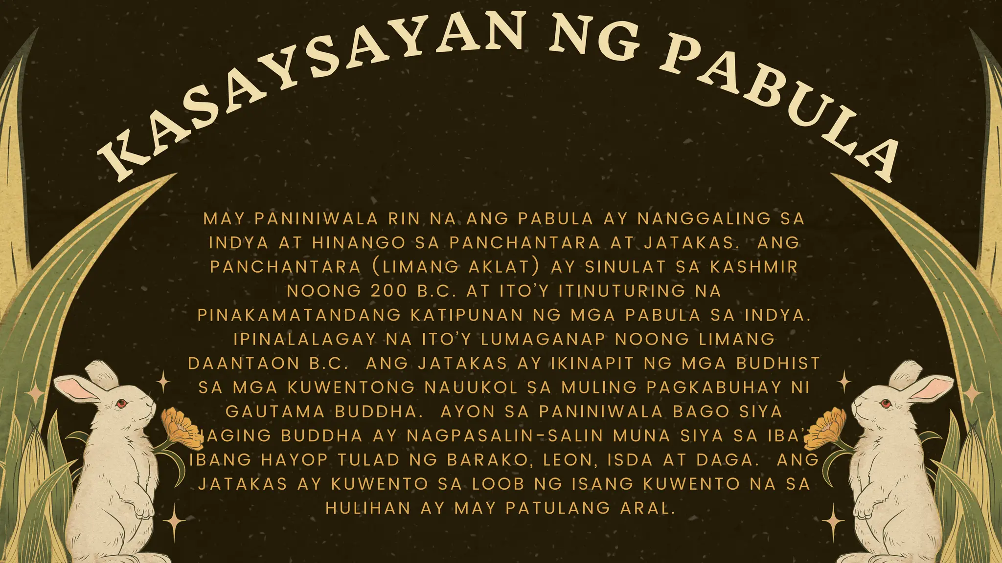 Pabula, Mga Elemento , History , Mga Halimbawa | PDF