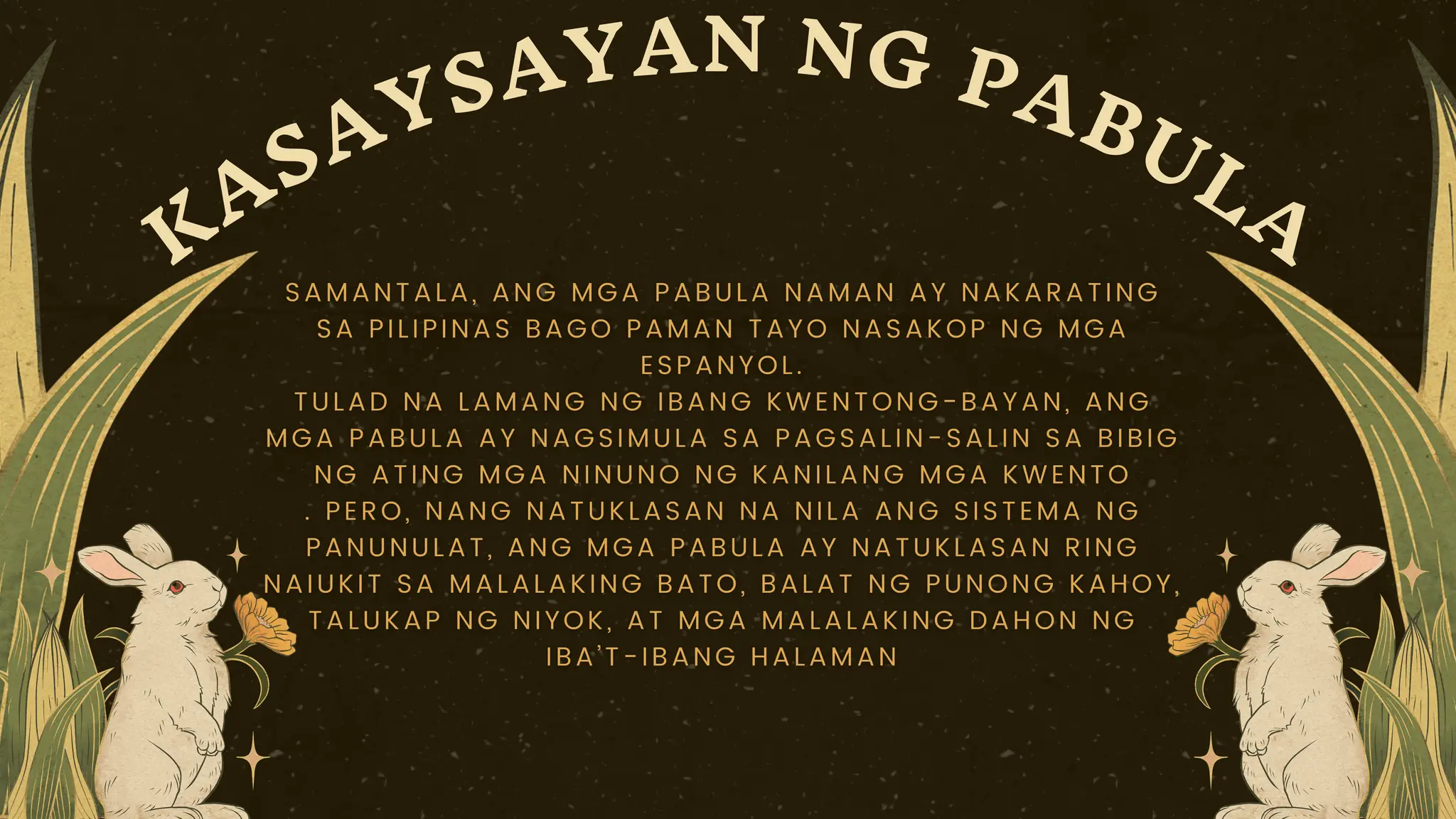 Pabula, Mga Elemento , History , Mga Halimbawa | PDF