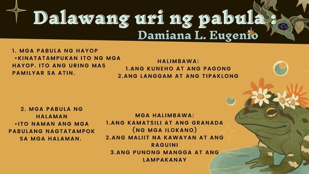 Pabula, Mga Elemento , History , Mga Halimbawa | PDF