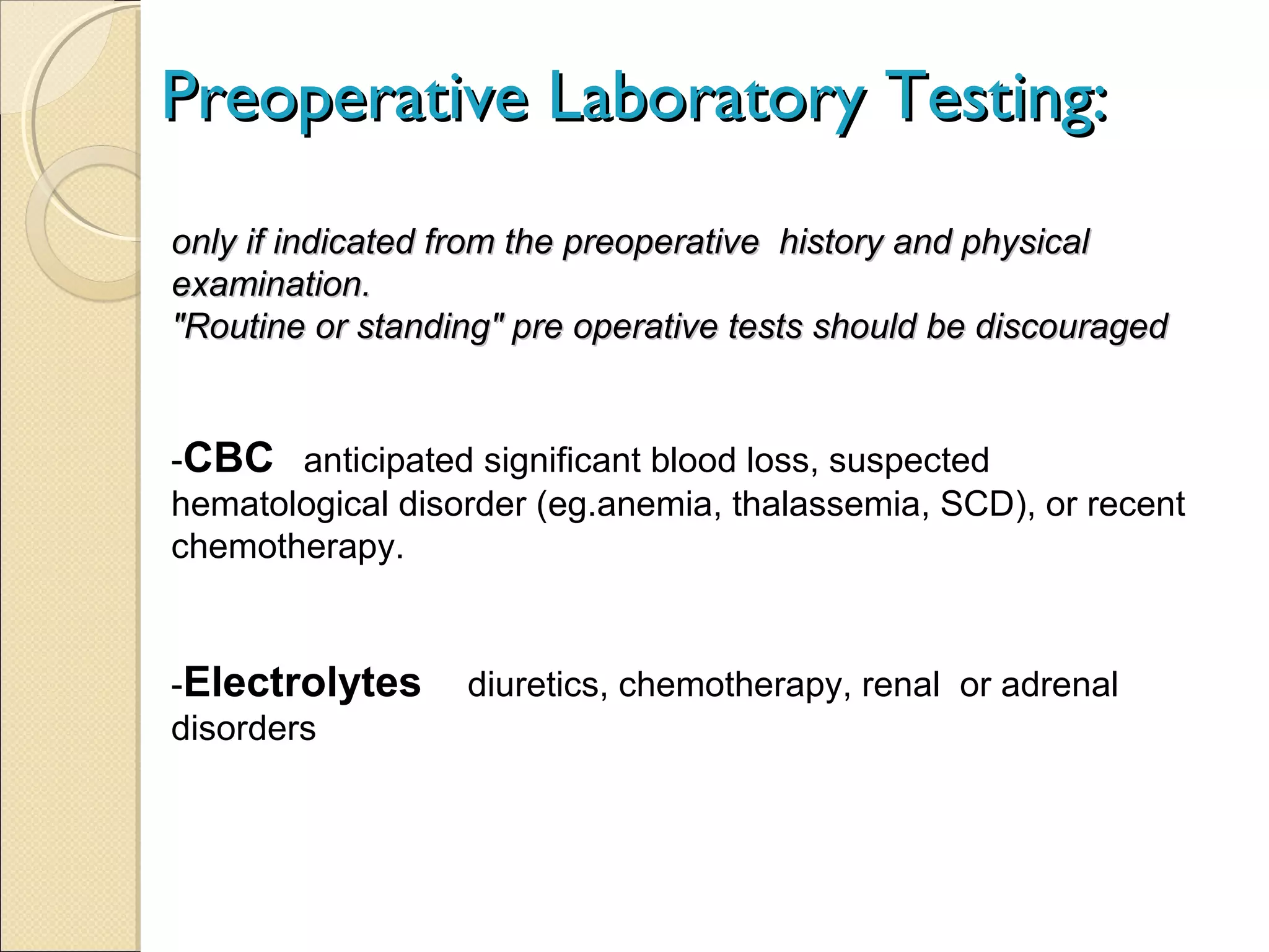 Pre operative assessment / PAC | PPT