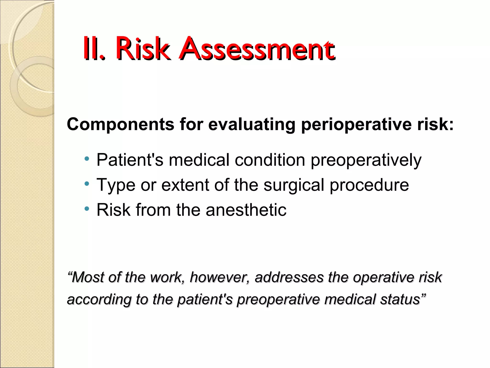 Pre operative assessment / PAC | PPT