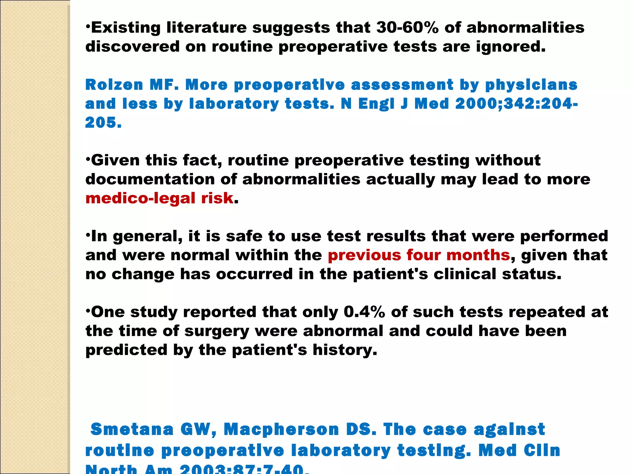 Pre operative assessment / PAC | PPT