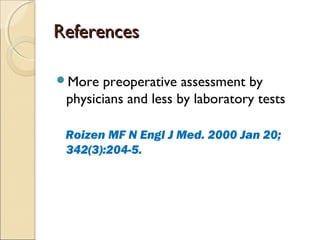 Pre operative assessment / PAC | PPT