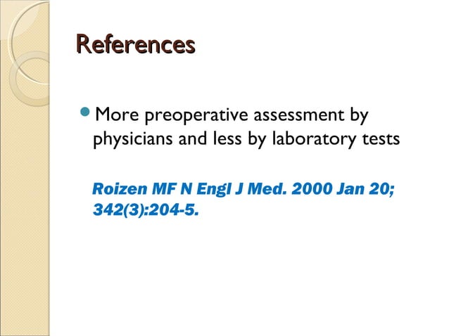 Pre operative assessment / PAC | PPT