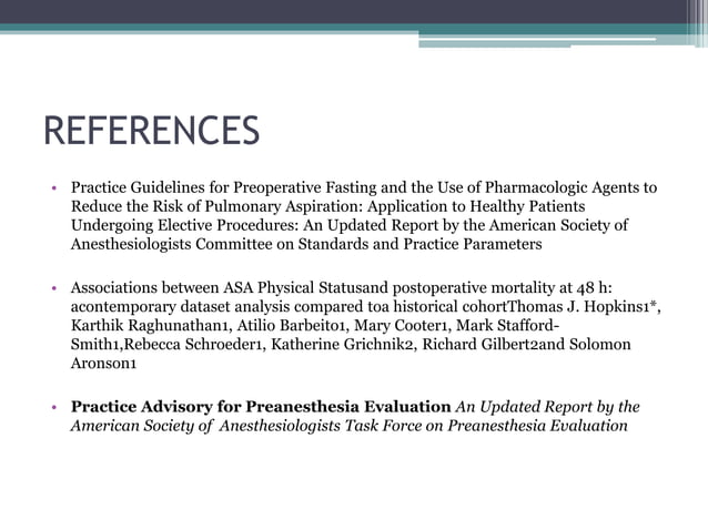 Preanesthetic Assessment | PPTX | Lung and Respiratory Health ...
