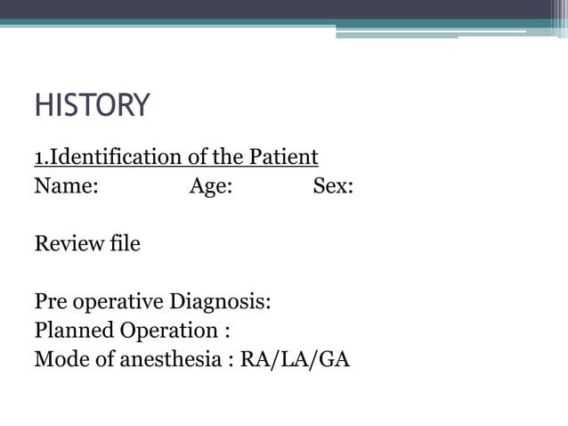 Preanesthetic Assessment | PPTX | Lung and Respiratory Health ...