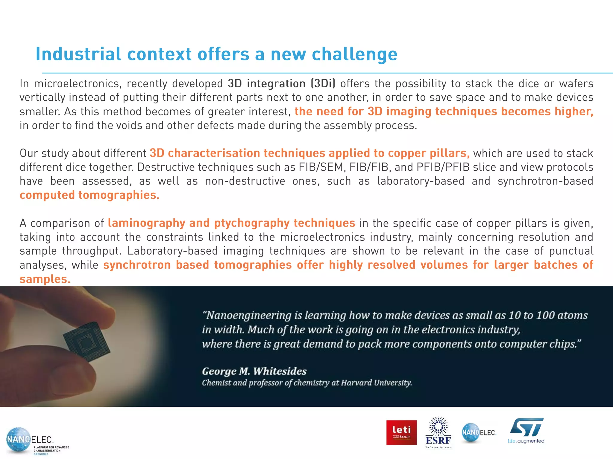 Industrial Application note: Copper pillar characterisation ...