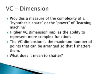 PAC Learning and The VC Dimension | PPTX