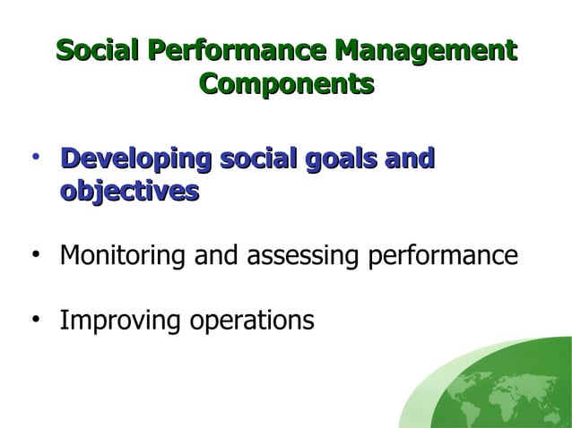 Putting the ‘Social’ into Performance Management in Microfinance | PPT