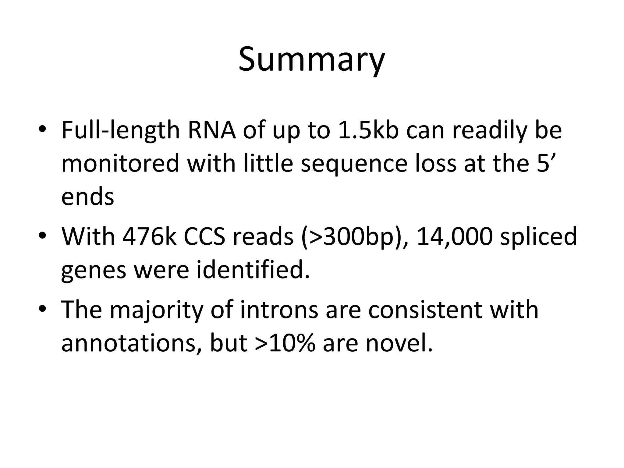 Applied Bioinformatics Journal Club Pacbio RNA-Seq | PPT
