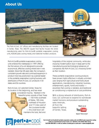 Port-A-Cool 2014 Brochure | PDF | Home Appliances | Home & Garden