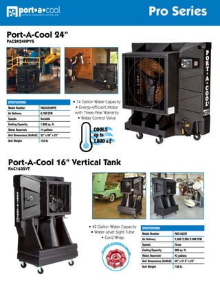 Port-A-Cool 2014 Brochure | PDF | Home Appliances | Home & Garden
