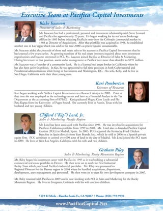 Executive Team at Pacifica Capital Investments | PDF