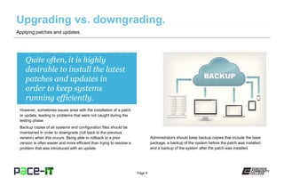 PACE-IT: Applying Patches and Upgrades | PPTX