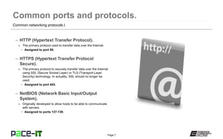 PACE-IT: Common Networking Potocols (part 1) | PPTX | Email | Internet