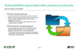 PACE-IT: Common Network Vulnerabilities | PPT