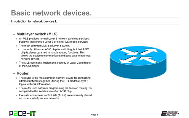 PACE-IT, Security+1.1: Introduction to Network Devices (part 1) | PPTX | Computer Networking ...
