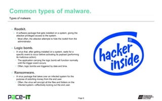 PACE-IT, Security+3.1: Types of Malware | PPT