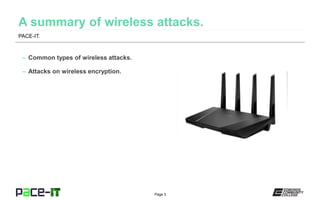 PACE-IT, Security+3.4: Summary of Wireless Attacks | PPTX
