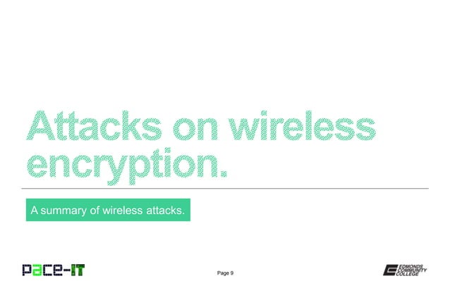 PACE-IT, Security+3.4: Summary of Wireless Attacks | PPT