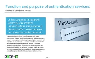 PACE-IT, Security + 5.2: Authentication and Authorization Basics (part ...