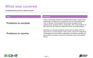 PACE-IT: Troubleshooting Common Network Issues | PPTX