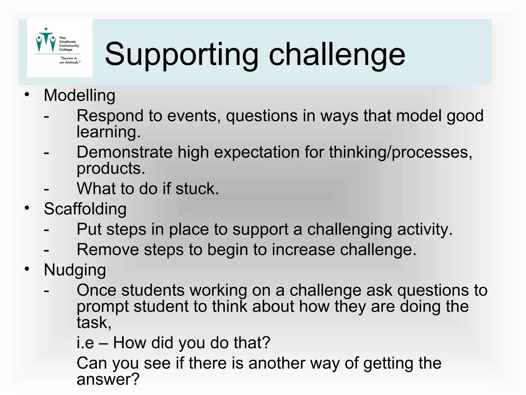 Pace and challenge | PPT