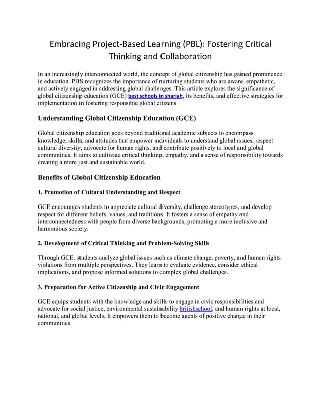 Embracing Project-Based Learning (PBL): Fostering Critical Thinking and Collaboration.pdf